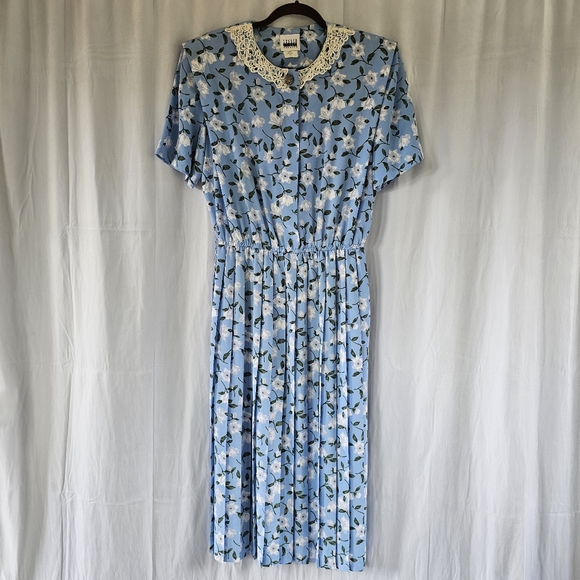 Leslie Fay | Dresses | Vintage 98s Classics Leslie Fay Pastel Blue ...